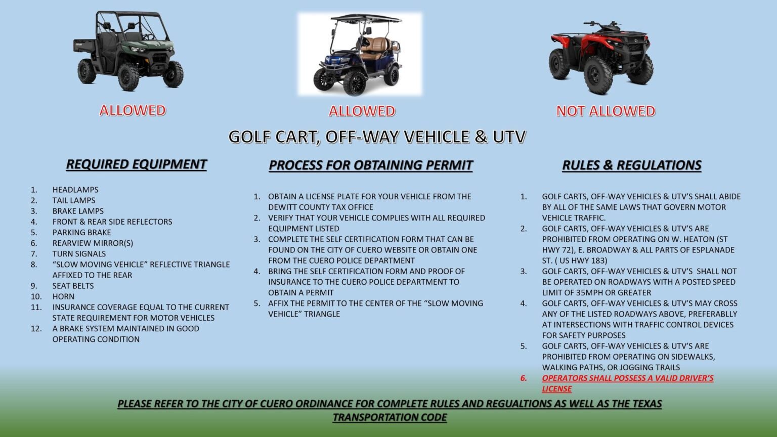 🎄 Christmas in the Park Welcomes Visitors—Golf Cart & UTV Reminder from ...